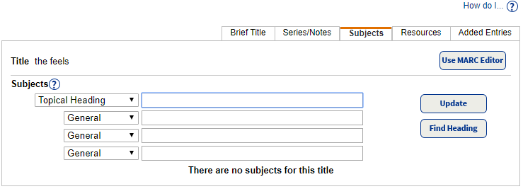 Add Title Record Library Manager 