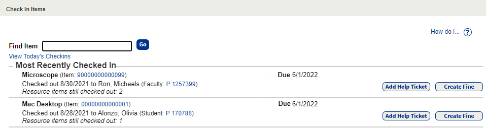 Check In (Resource Manager)